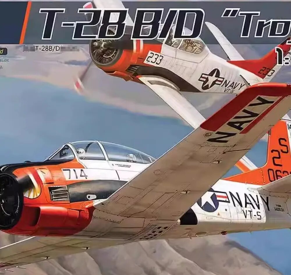 Сборная модель Kitty Hawk 32014 1/32 T-28B/D Trojan Самолет для сборки, 300 элементов, ABS пластик, Китай