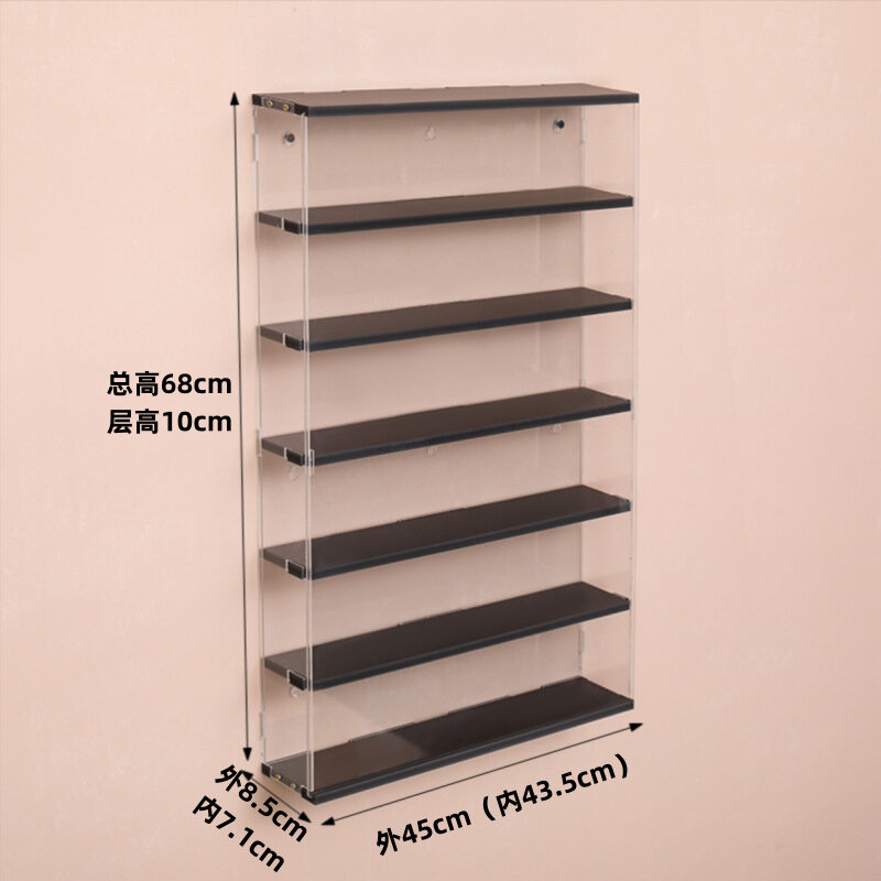 Настенный прозрачный ящик для хранения, витрина Pop Mart, акриловый ящик для демонстрации Molly.