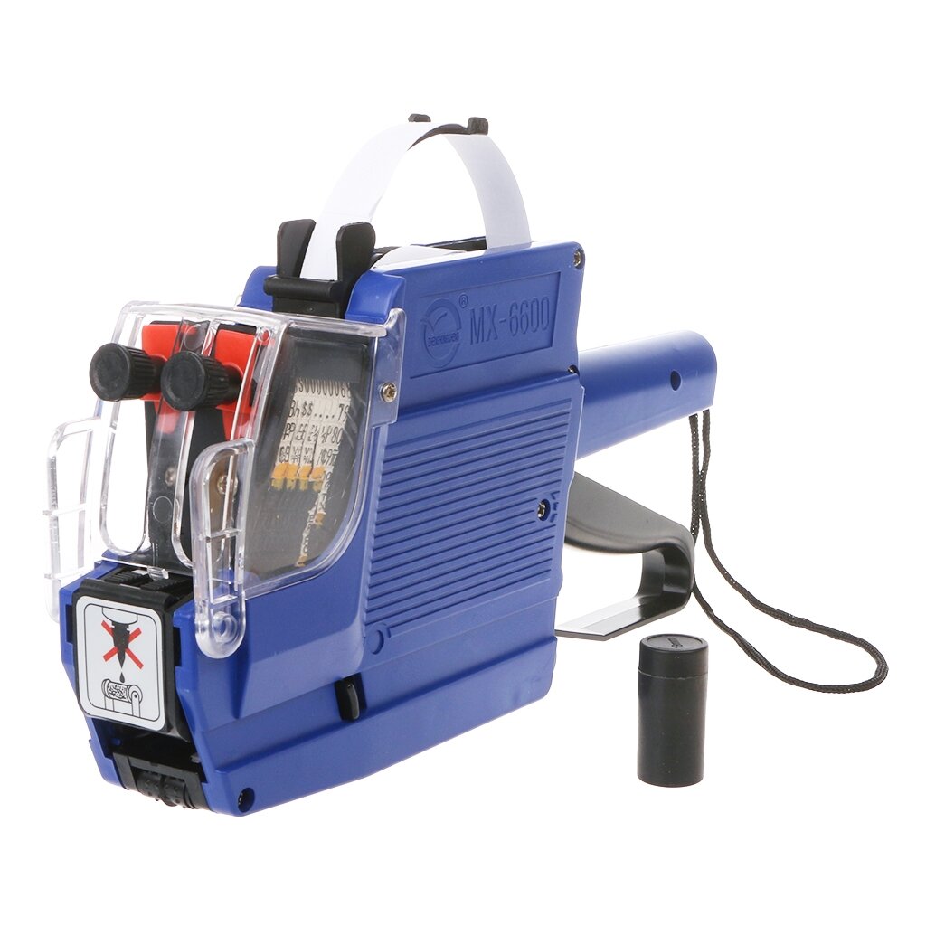 MX-6600 10-Значный Двухстрочный Этикетировочный Ценник Gun Label 2 Линии Для Инструмента Отображения Ценника В Розничном Магазине + Чернильный Валик