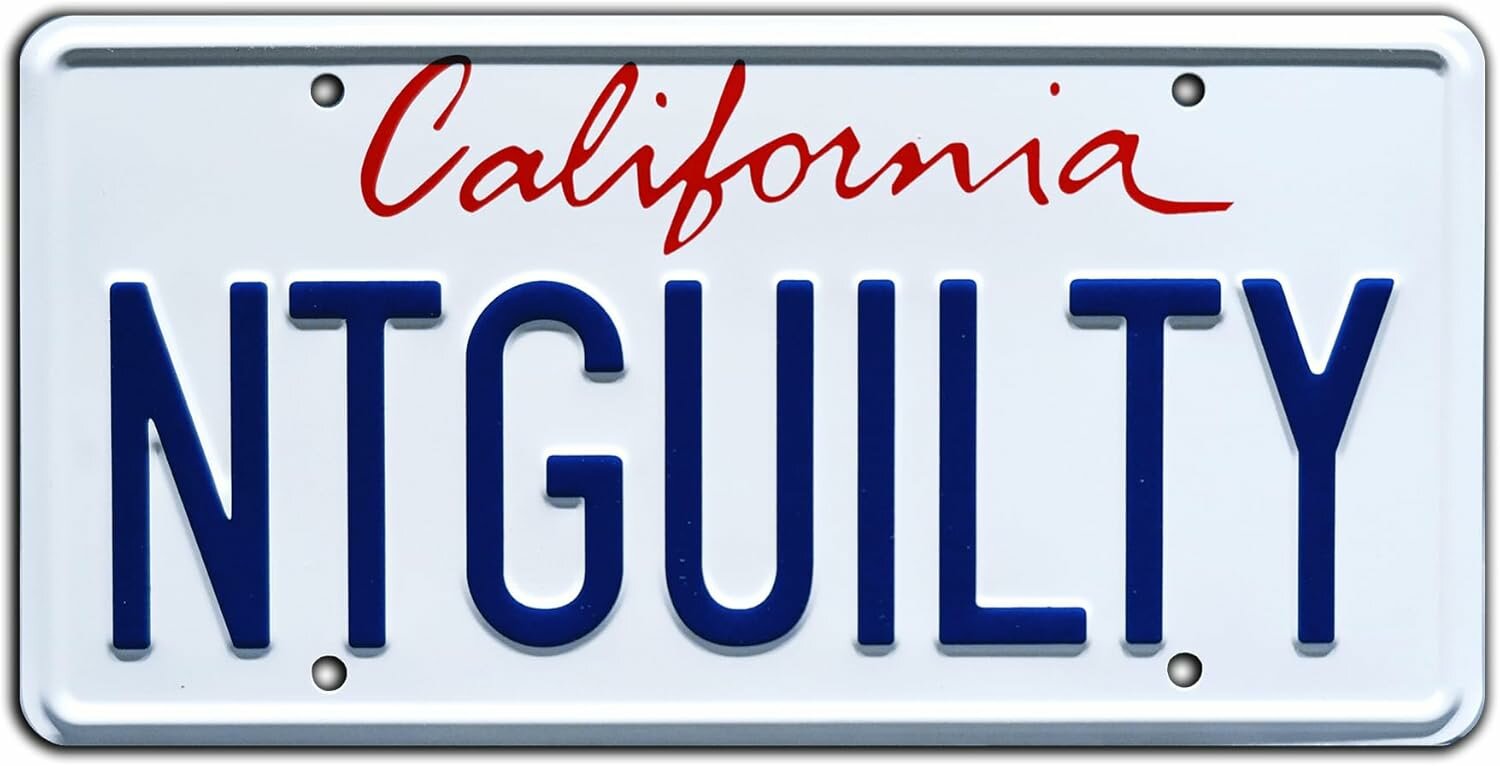 Линкольн для адвоката Мэттью Макконахи NTGUILTY Металлический тисненый номерной знак, 15 x 30 см