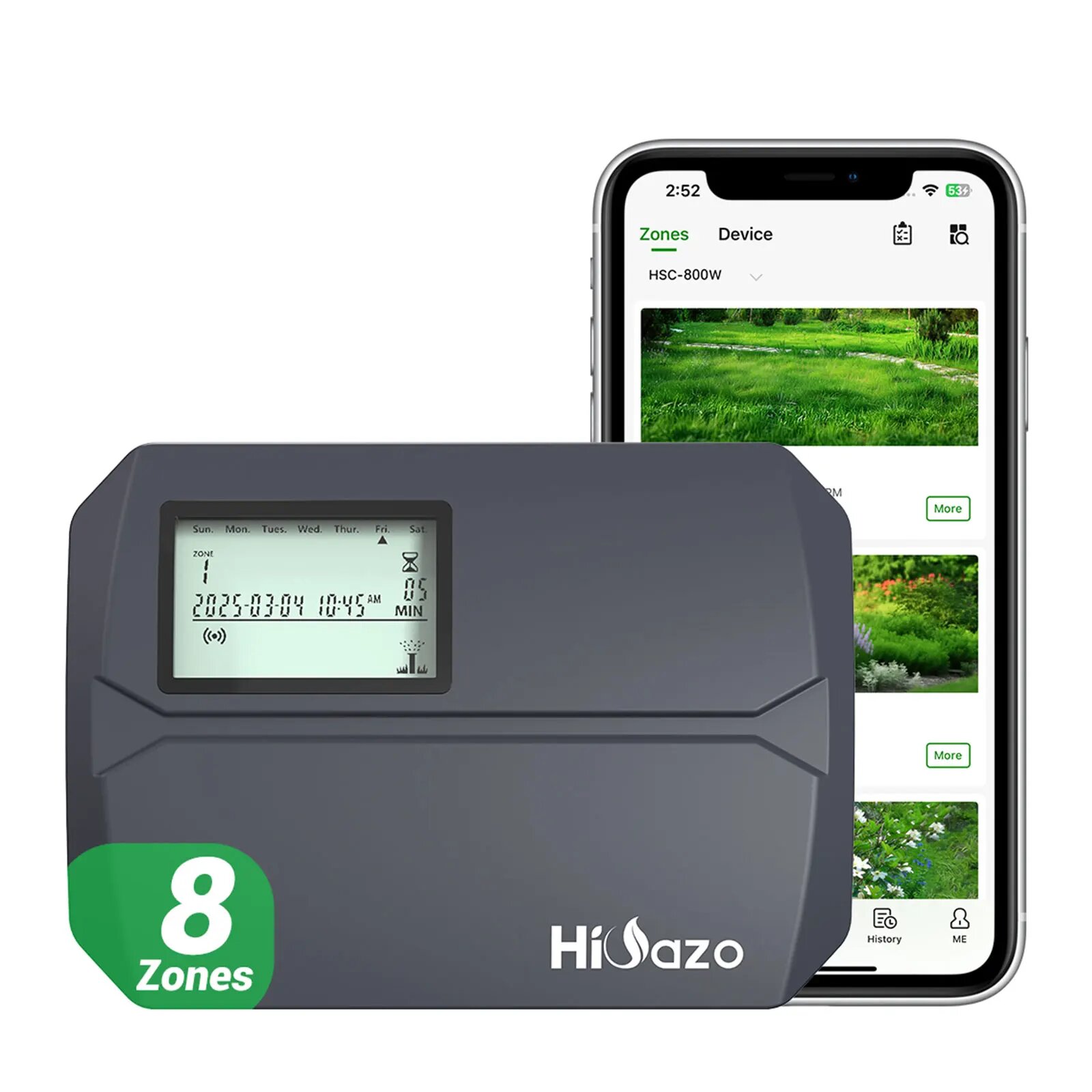Yangdex HiOazo 8-зонный Wi-Fi контроллер орошения, EU PlugHiOazo 8-зонный Wi-Fi контроллер орошения, EU Plug