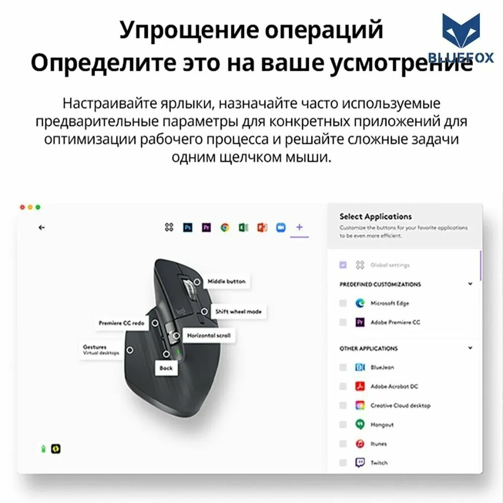Игровая мышь беспроводная MX Master 3S B2B, черный, белый