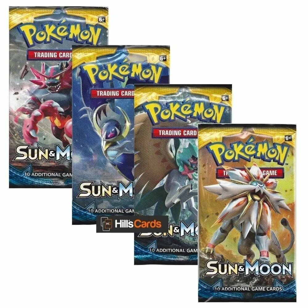 324 Шт Покемон карты коллекционные: Бустер Pokemon издания Sun Moon (на английском языке) (Оригинал)