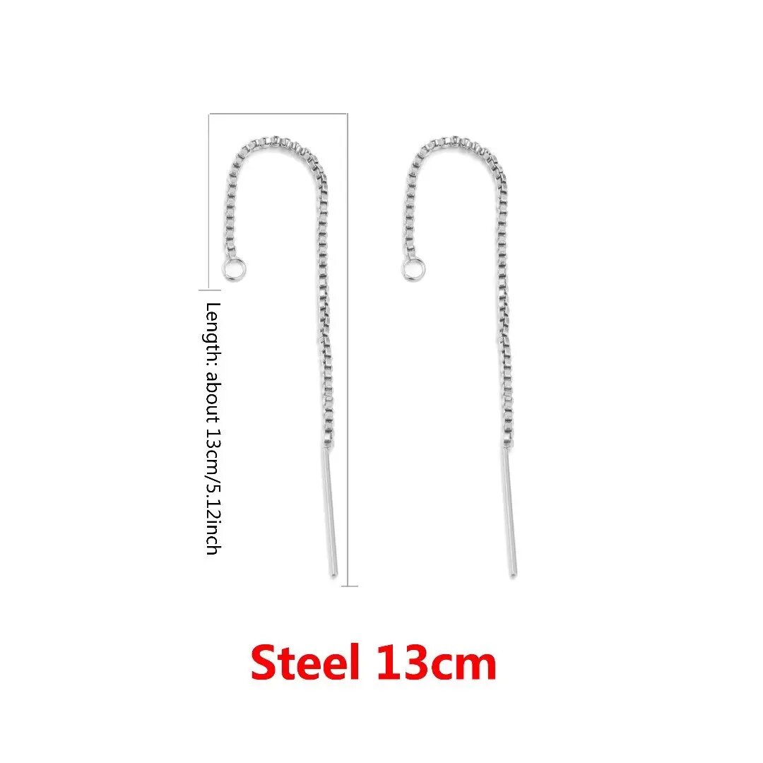 Серьги-цепочки из нержавеющей стали, 13 см, JC950BS13