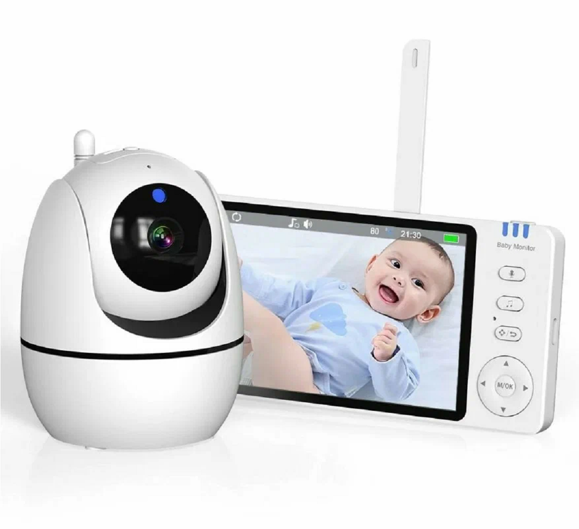 Видеоняня Xiaomi ABM501, 355° обзор, связь 2.4G, поворотная камера, датчик температуры
