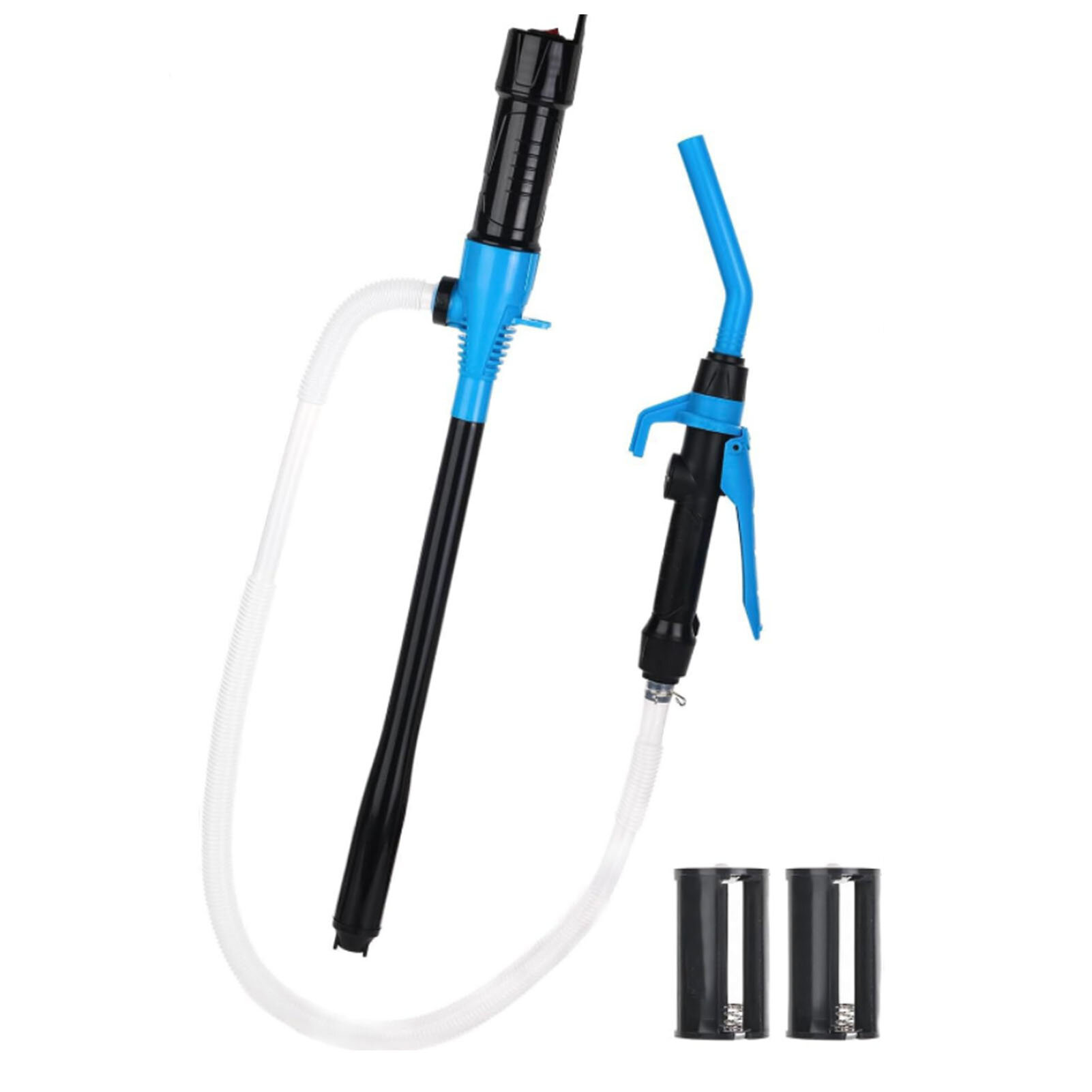 Портативный Перекачивающий Насос Электрический Сифон На Батарейках с Белым Шлангом 35,4 Дюйма для Транспортировки Бензина Топлива И Воды