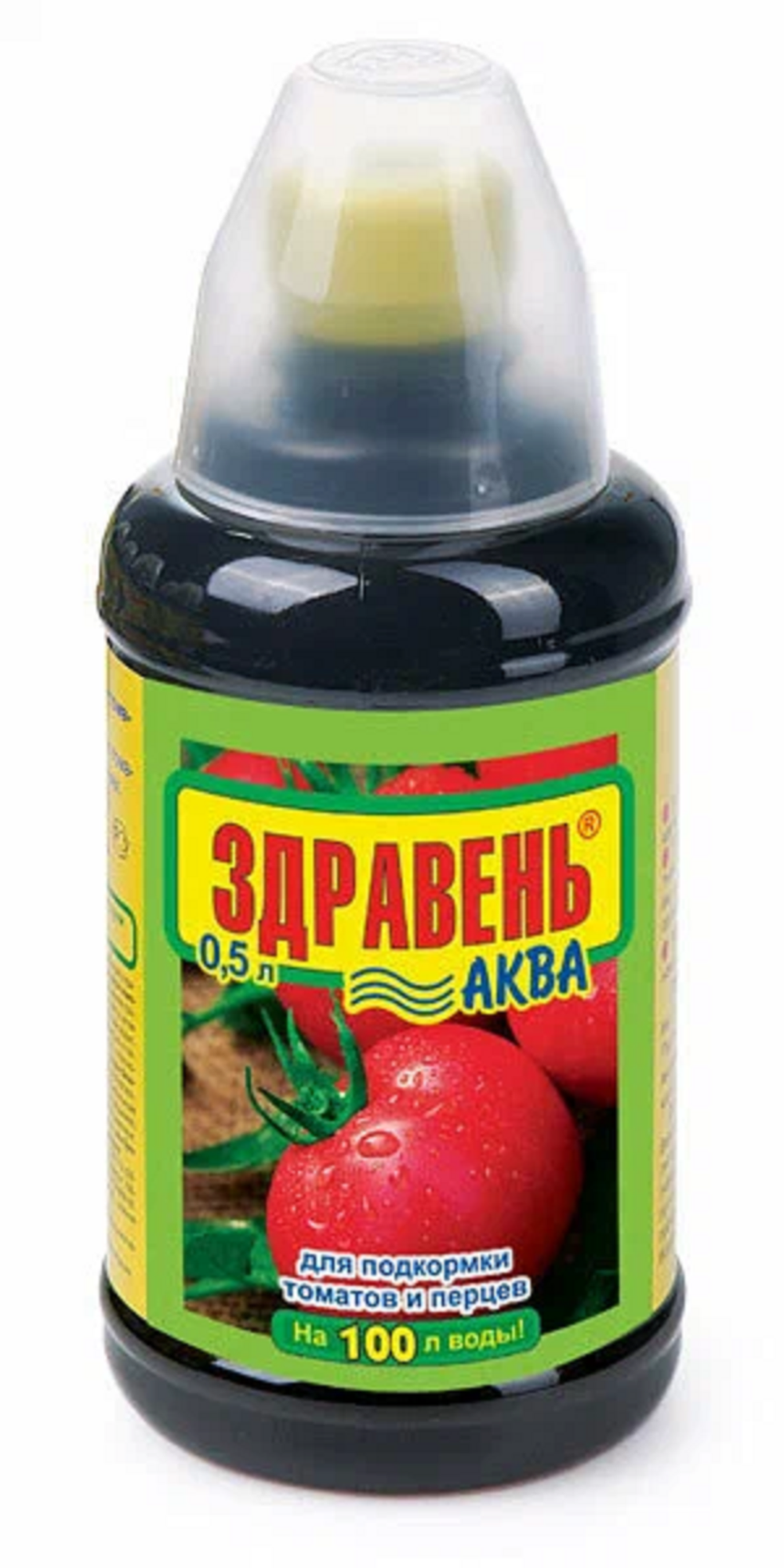 Комплексное органоминеральное удобрение "Здравень аква" 0,5 л (для томатов, перцев) (концентрат)