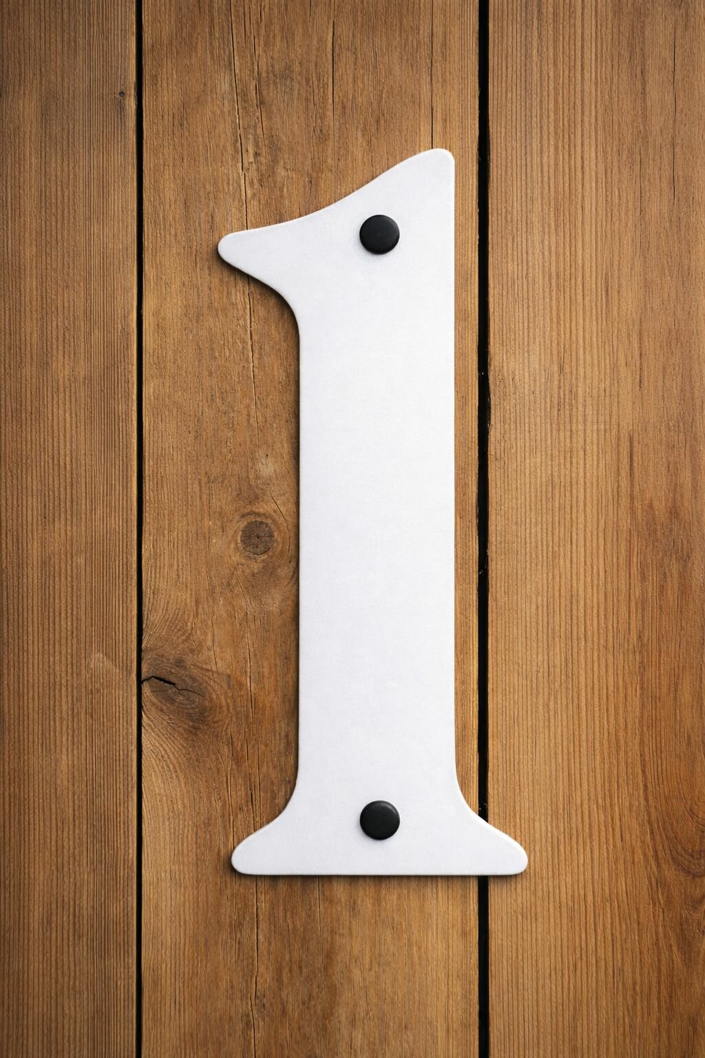 Цифра большая 1,170х60 мм металл 0.5-0.7 мм белая. Цифры на дверь, номер квартиры (Ф)