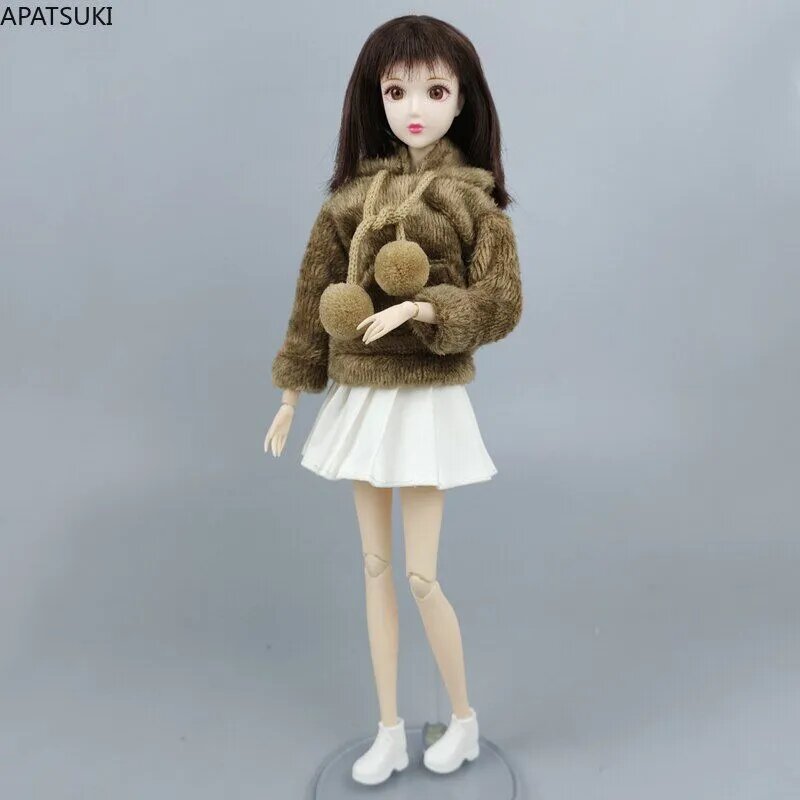 Коричневые толстовки с плиссированной юбкой для куклы Барби