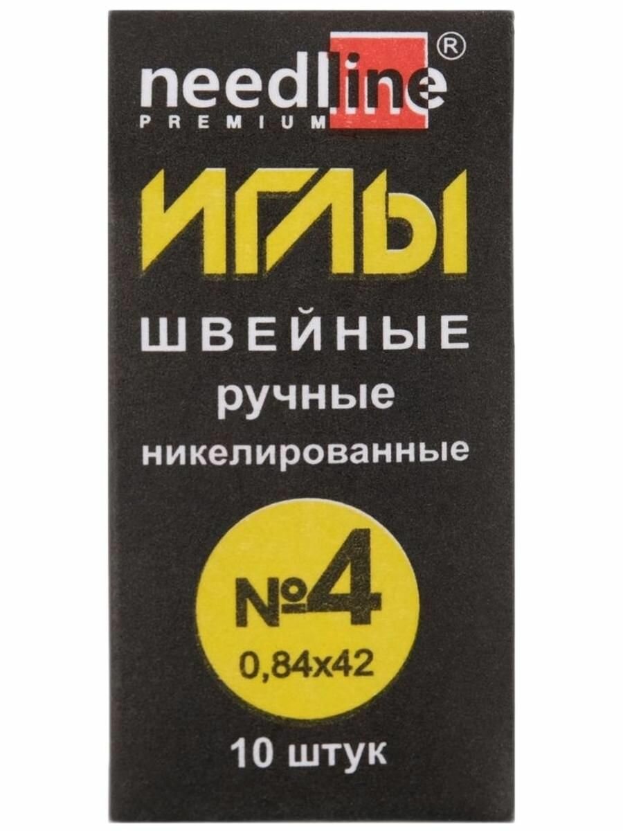 Иглы швейные ручные никелированные №4, ИЗ-200104, 10 игл