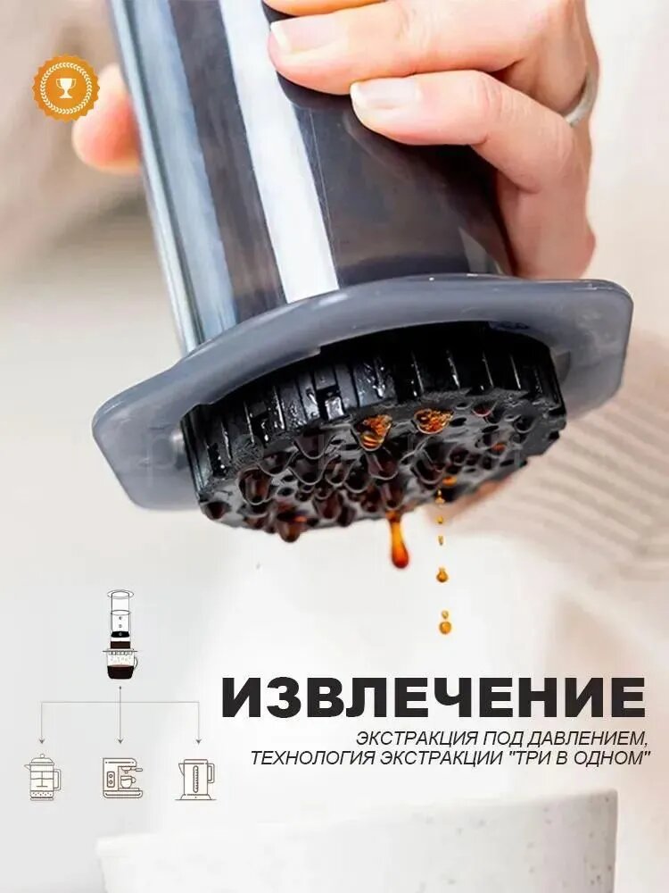 Ручная кофеварка Coffee Press для приготовления кофе, с фильтром и аксессуарами, стеклянная — фото 1