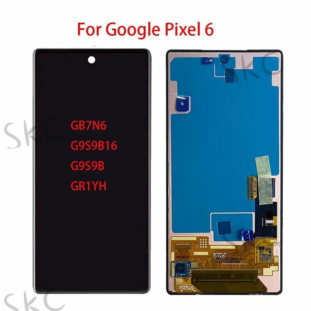 Дисплей на Google Pixel 6 (OLED) в сборе с тачскрином Черны