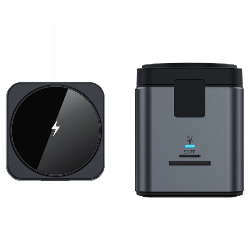 Док-станция USB с Магнитной Беспроводной Зарядкой Мощностью 15 Вт, USB-адаптер Для Подачи Питания, Док-станция включает в себя 3 Порта USB 3.0 Ethernet