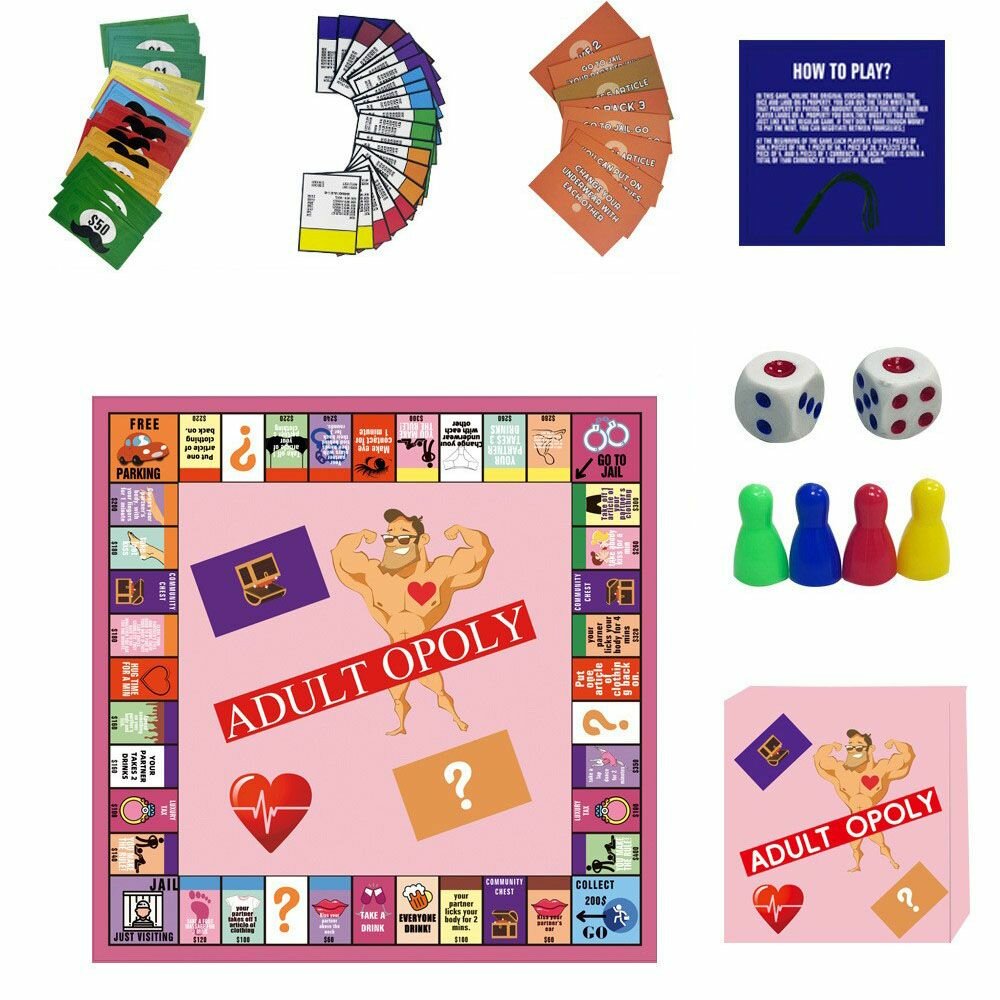 Настольная игра для пар Adultopoly Идеи для свидания, Игры для двоих, Подарок Пары