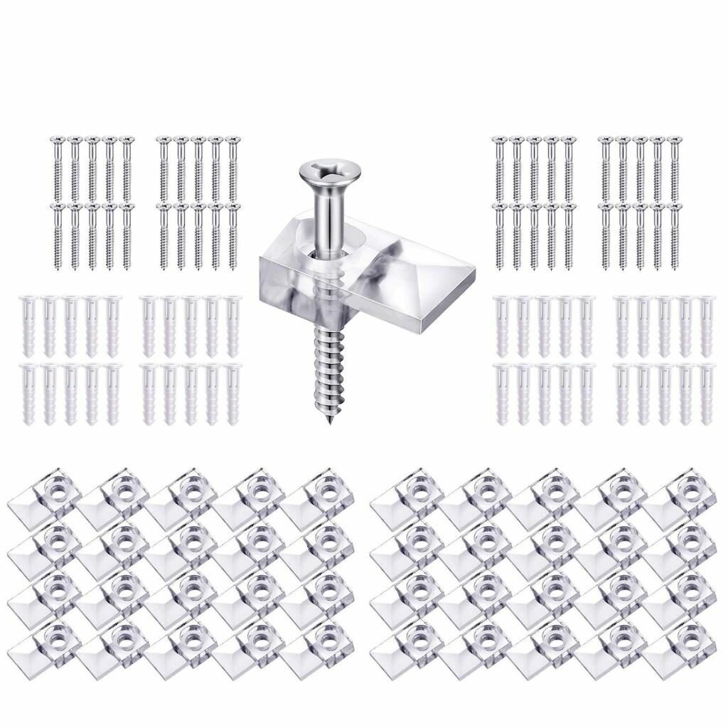 Зеркальные крепления с винтами, - B