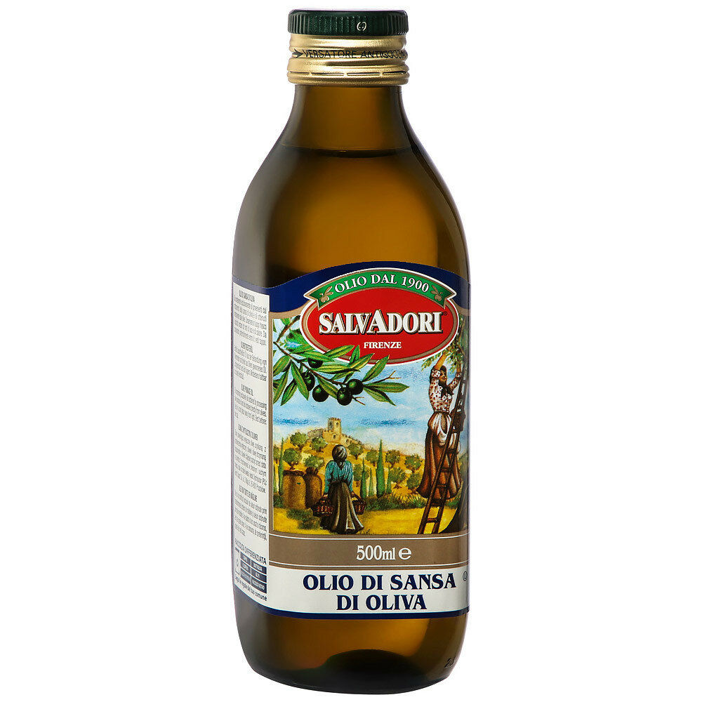Масло SALVADORI оливковое рафинированное OLIO DI SANSA /стекло/ 0.5л