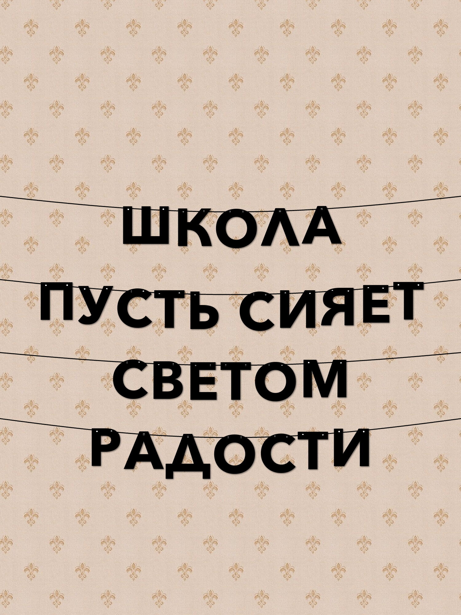 Декор для праздника, украшение интерьера, декор для комнаты - 'Школа пусть сияет светом радости' - идеальное решение для школы, высота букв 10 см, толщина букв 1 мм, долговечный материал