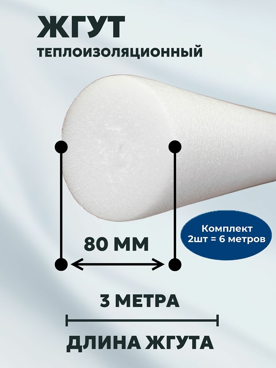 Жгут НПЭ, 80мм, 3 метра, Комплект из 2-х шт.
