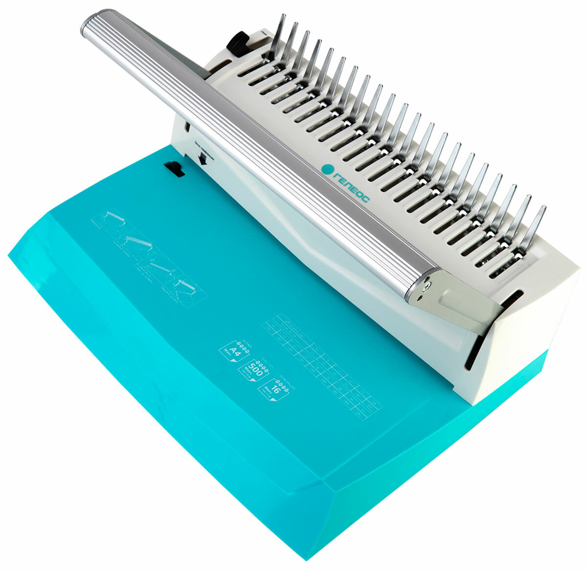 Переплетчик Гелеос БП-16 бирюзово-белый