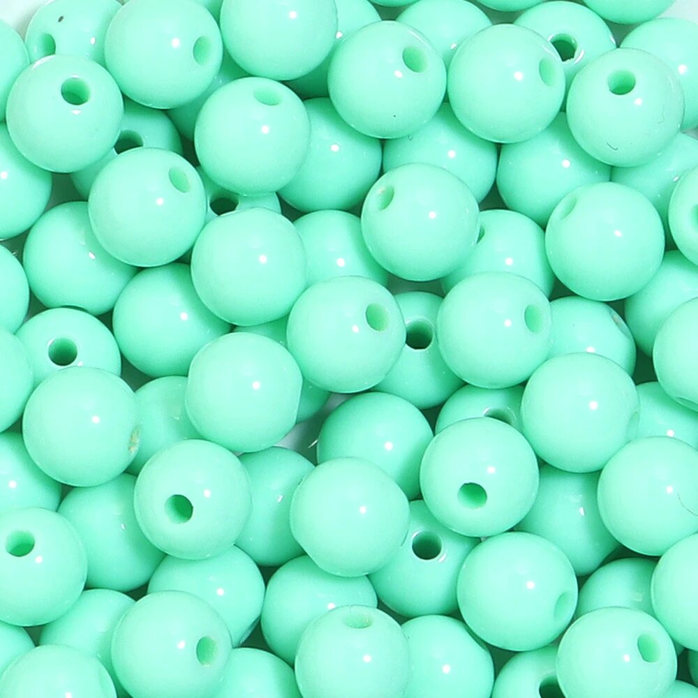 Акриловые круглые бусины Louleur 6-20 мм 20mm 10pcs, Зеленый, mint green