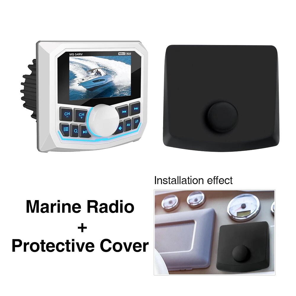 AKAMATE Морская магнитола Bluetooth белая 12В Radio Cover