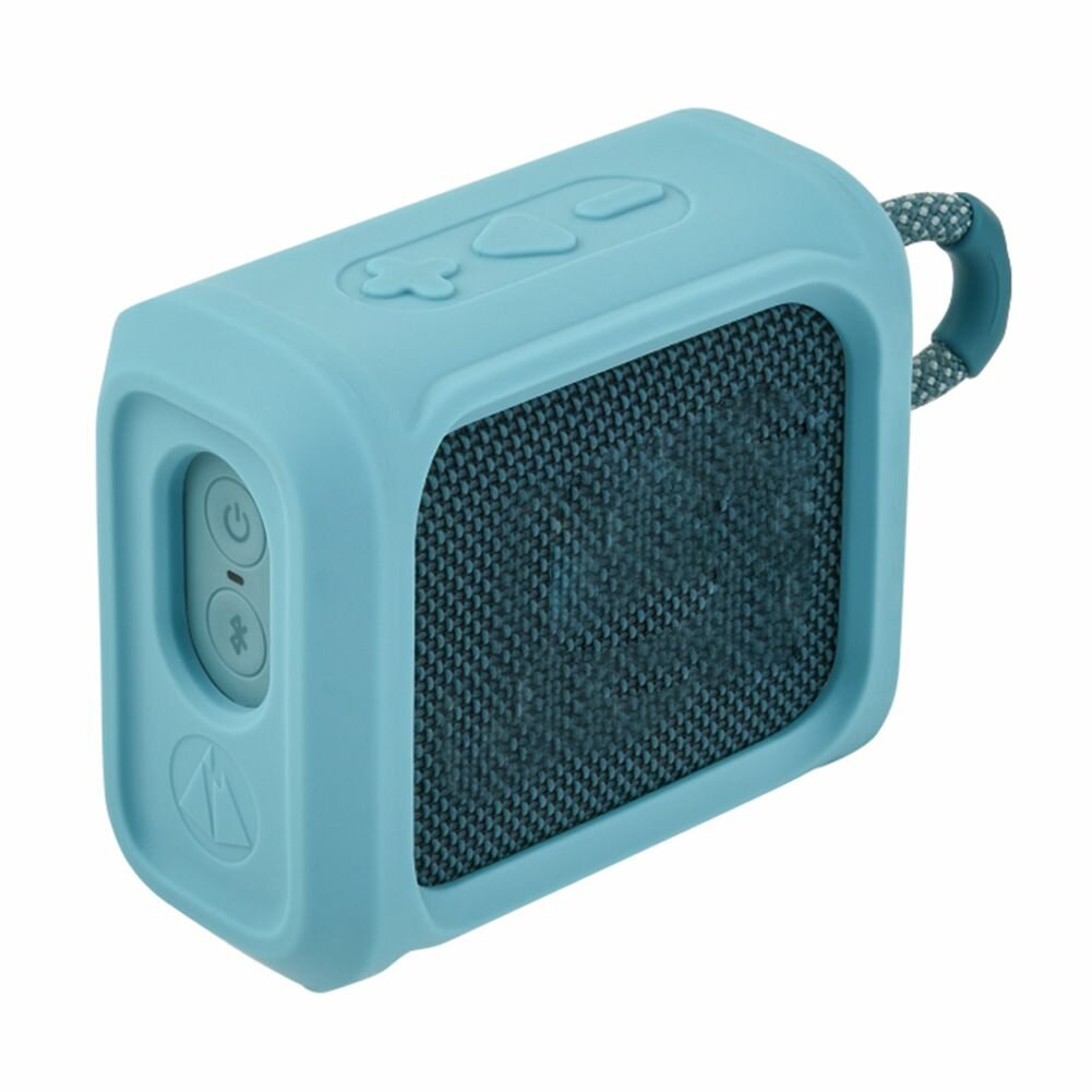 Силиконовый чехол для JBL GO3 с креплением на липучках, водонепроницаемый ударопрочный держатель для велосипеда и гольфкара, синий