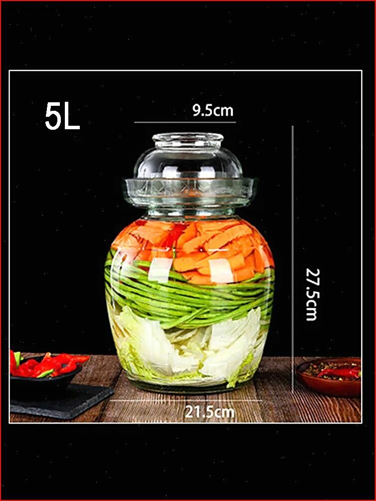 Кадка для засолки, Стекло, 5 л
