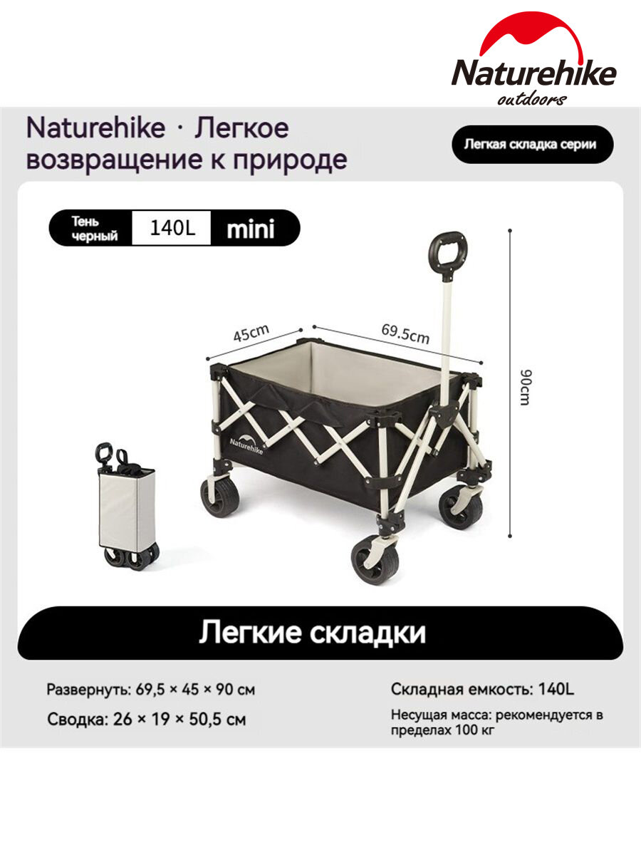 Naturehike Складная тележка для хранения вещей CNK2450JJ017