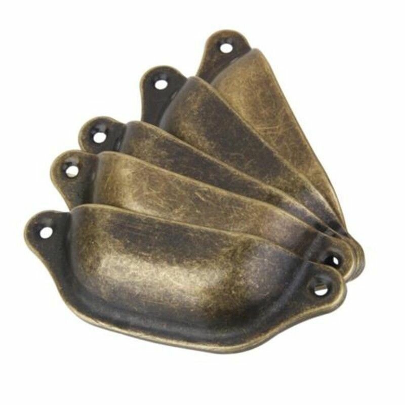 10 шт. антикварная латунная ручка для ящика шкафа мебельная раковина ручка-тяга