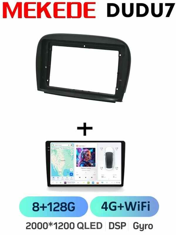Магнитола 9" Mekede DUDU7 8/128 Gb для Mercedes Benz SL R230 SL350 SL500 SL55 SL600 SL65 2004-2011 carpay Android