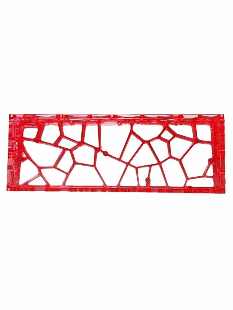 (1 набор) Корпус для клавиатуры GH60 с перфорацией - прозрачно-розовый