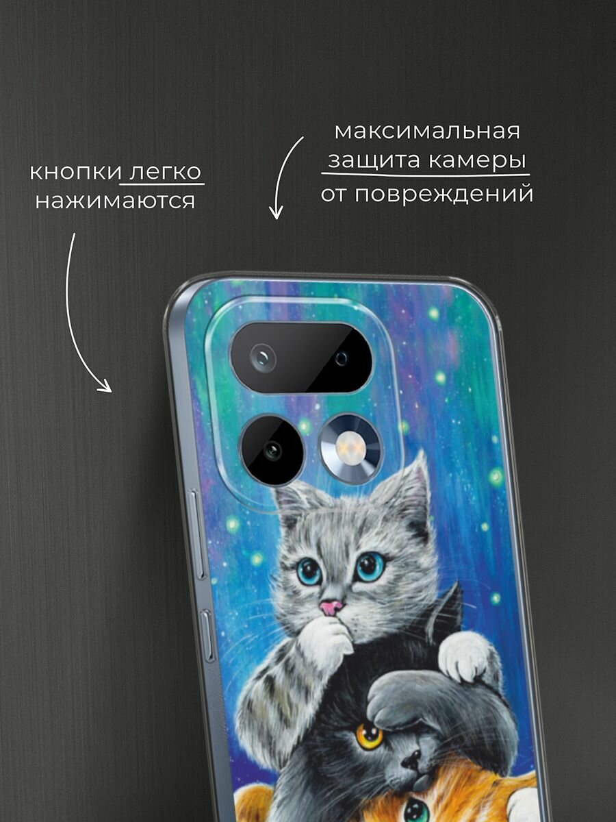 Чехол на Realme 16 Pro / Реалме 16 Про с принтом Три кота рисунок — фото 1