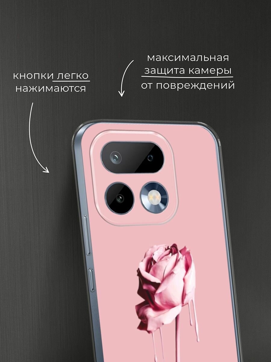 Чехол на Realme 16 Pro / Реалме 16 Про с принтом Роза в краске — фото 1