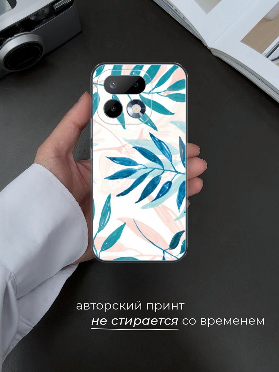 Чехол на Realme 16 Pro / Реалме 16 Про с принтом Акварельные веточки — фото 1