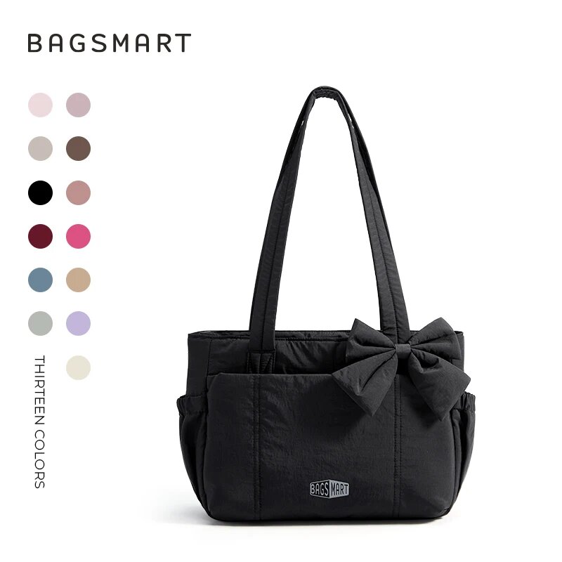 BAGSMART Сумка-тоут из полиэстера Черный, 14in no strap, черный