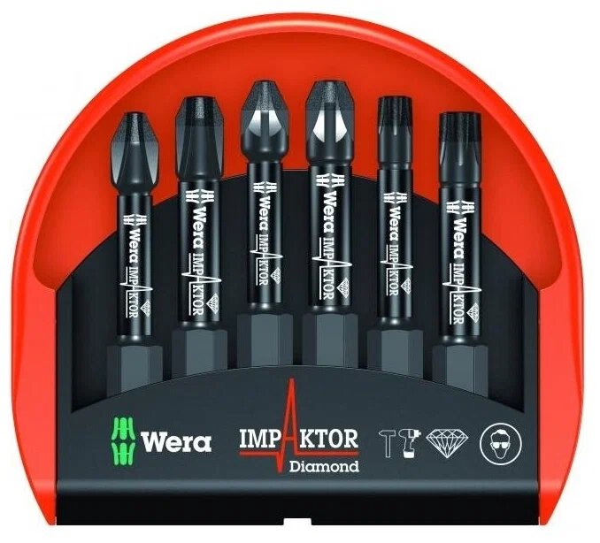 Наборы бит WERA 057695 Набор Bit-Check 6 Impaktor 1 WERA