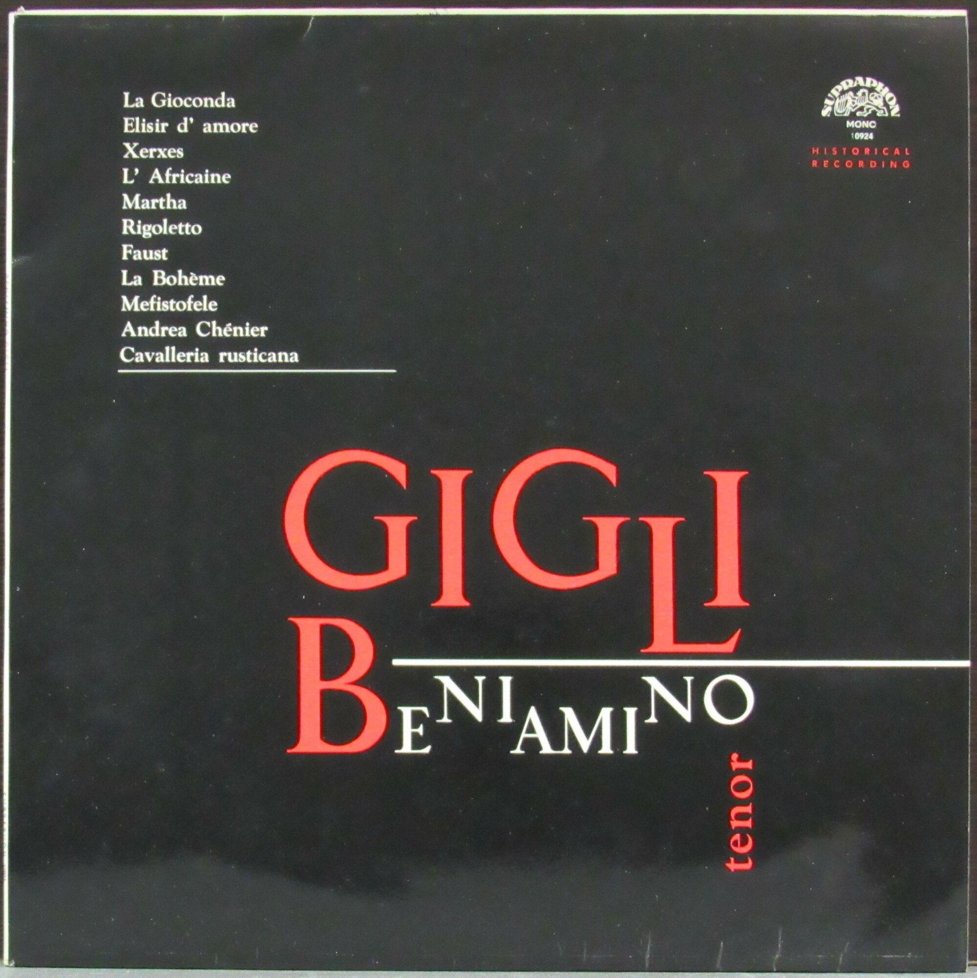 Gigli Beniamino "Виниловая пластинка Gigli Beniamino Tenor"