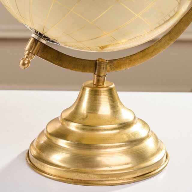 Декоративный глобус Карвуд 31 см бежевый, Boltze, 2005378-1