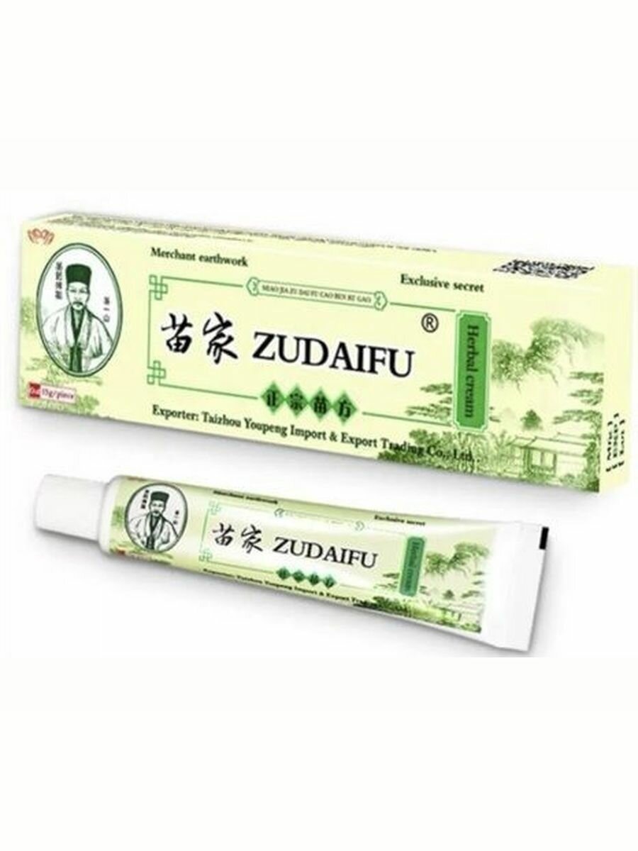 ZUDAIFU мазь 10шт. (Зудайфу) от псориаза, экземы, дерматита, зуда, потницы, грибка, лишая (Семейный врач Мяо)