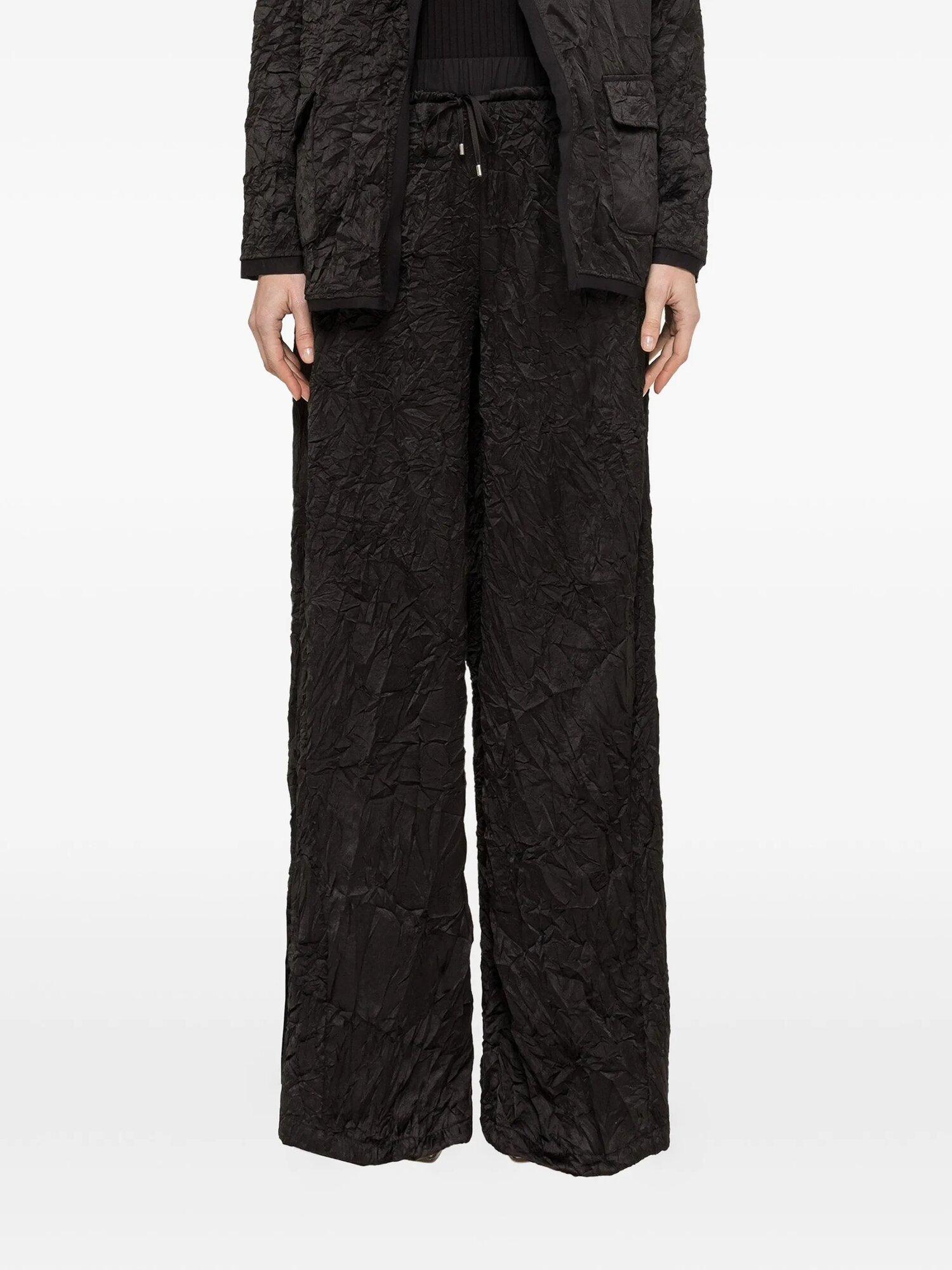 Брюки Crinkle-effect wide-leg trousers