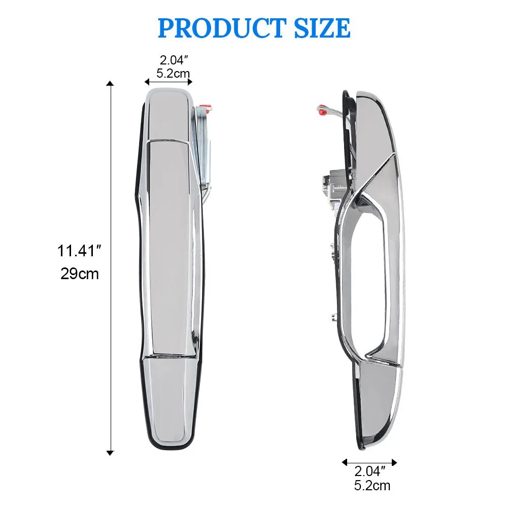 Хромированная дверная ручка Chevy Silverado GMC Yukon Cadillac 2007-2013, Right rear