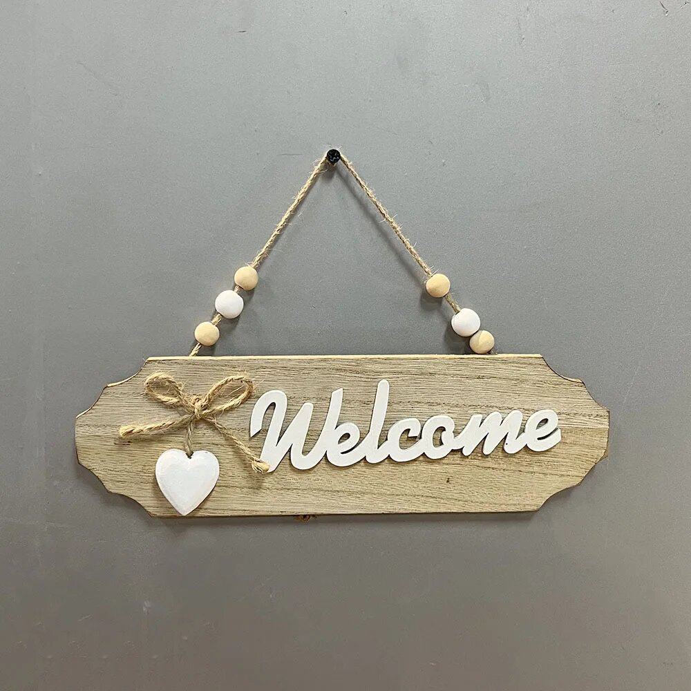 Деревянная табличка "Добро пожаловать", цвет: Welcome wood color