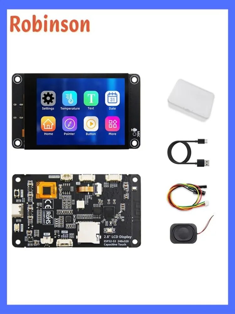 Сенсорный Экран ESP32-S3 Ai Плата Разработки Искусственного Интеллекта Модуль LCD TFT 2.8 Дюйма WiFi Bluetooth Для Xiaozhi