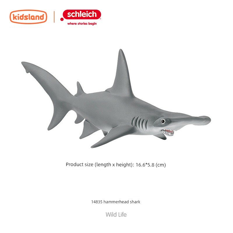 Фигурка акулы Schleich: Модель клювоногой акулы для детей, детализированная коллекция мягких игрушек