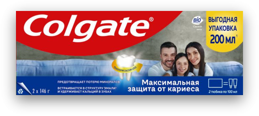 Зубная паста Colgate Максимальная защита от кариеса Свежая мята 100 мл + 100 мл
