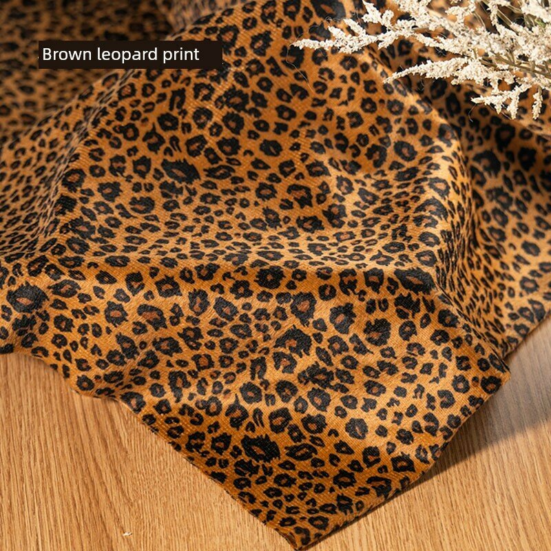 DIY коричневый маленький узор леопарда тканевая игрушка, 50x150 см короткий плюш