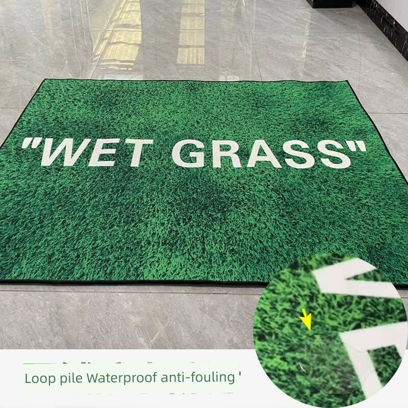 Ковер Wetgrass x MacLard, модный, цвета «белый мрамор», для гостиной и стены для обуви зеленый[Вельвет с петлевой