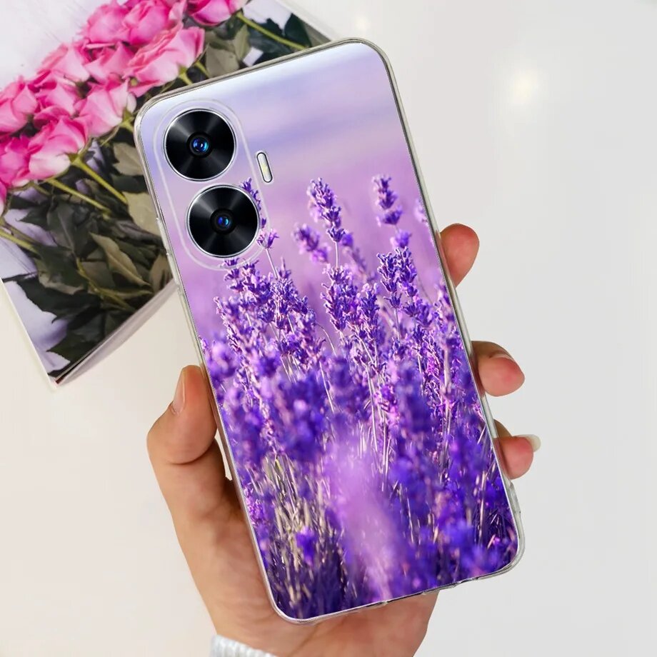 Чехол Realme C55, фиолетовый лавандовый, Color: 380