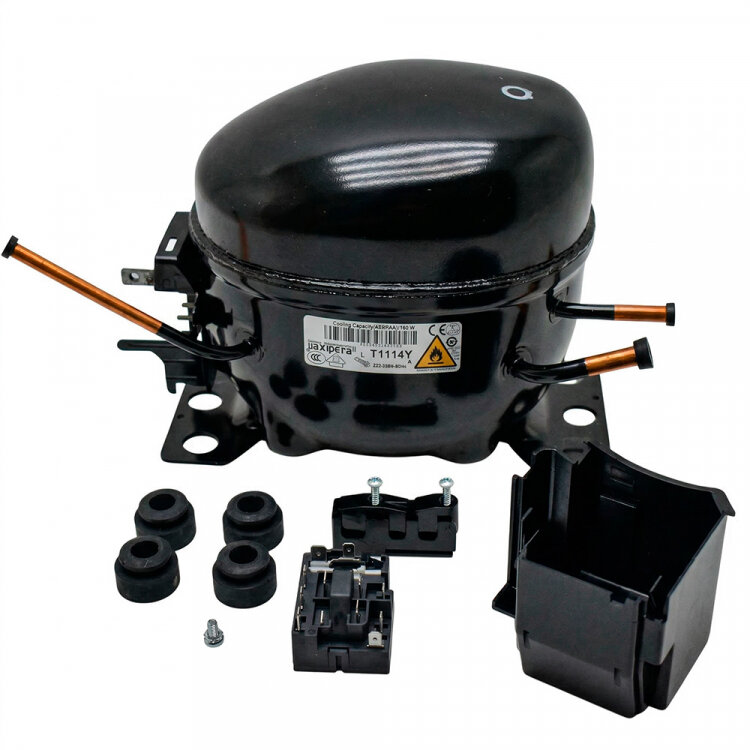 Компрессор холодильника Jiaxipera R600a, 168Вт, В сборе, T1114Y, C90001234