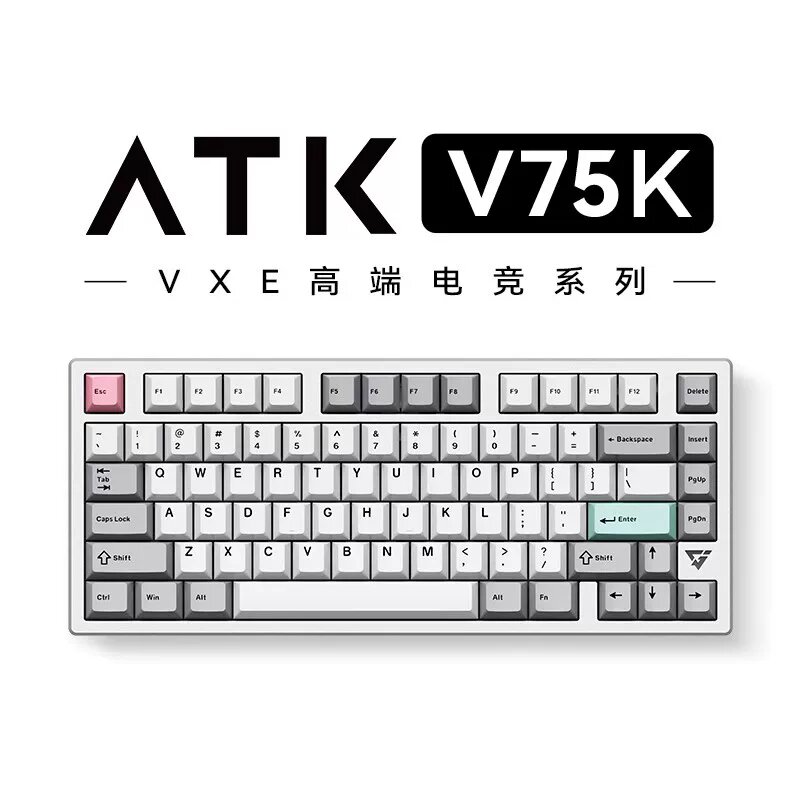 Игровая клавиатура ATK VXE V75X высокого класса, трехрежимная, с настраиваемой подсветкой, полноклавишная, с